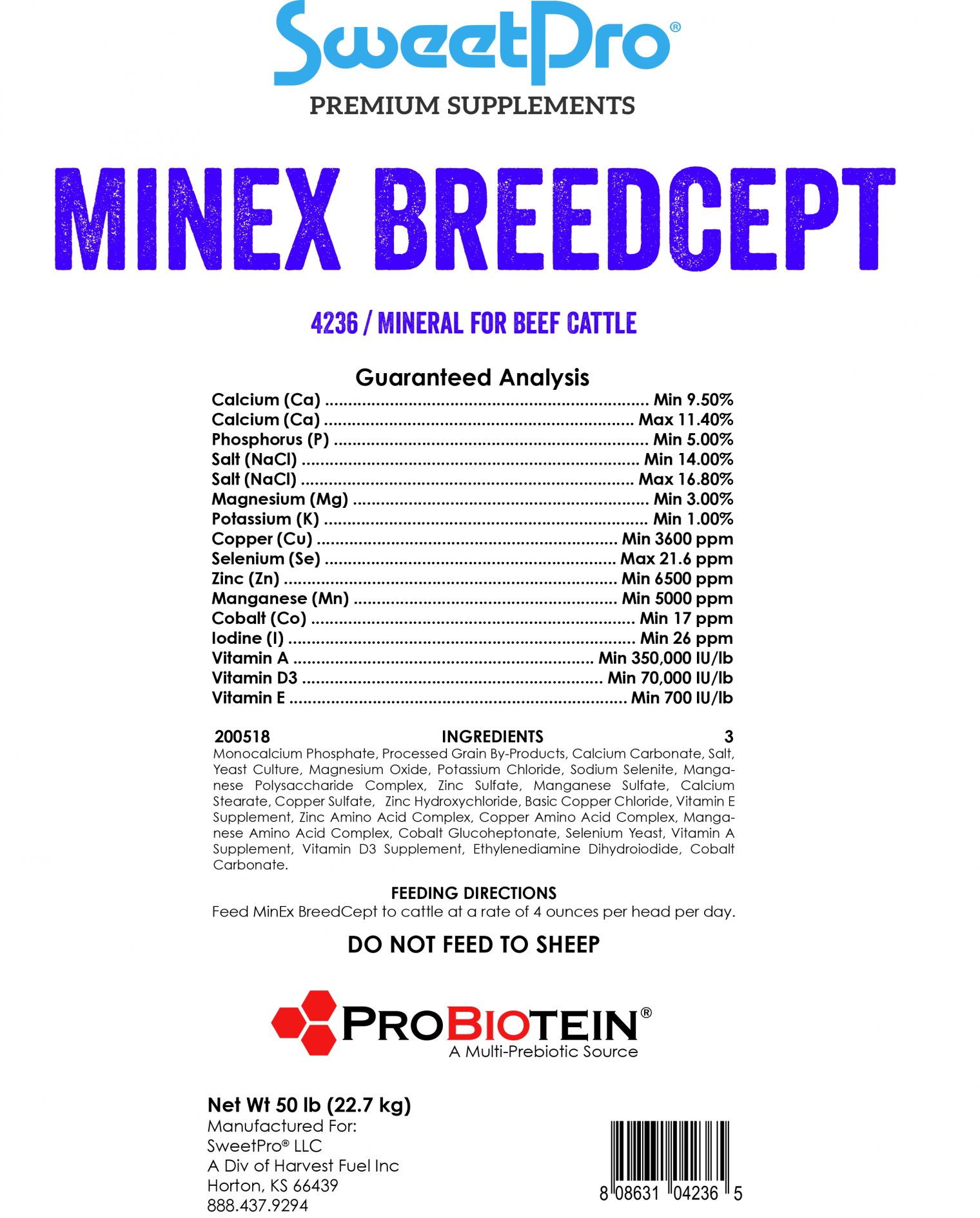 SweetPro — Minex Breedcept – Agape Distributors