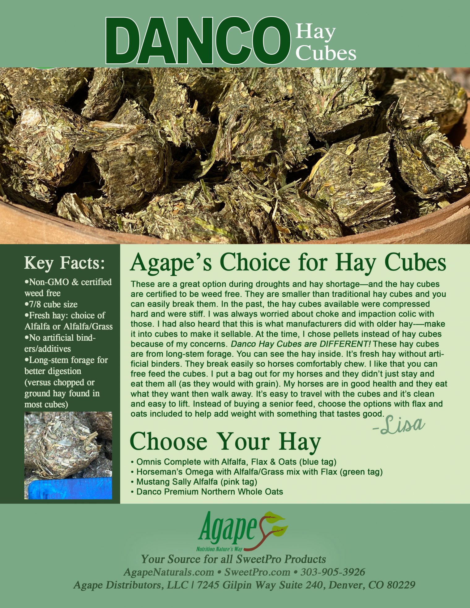 Danco — Hay Cubes – Agape Distributors